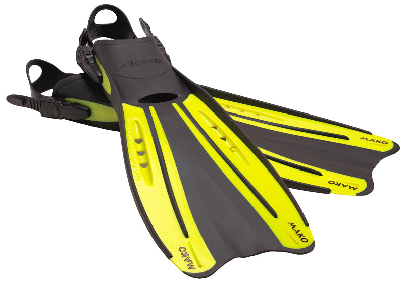 Aeris Mako Strapped Fins X-Large – Aqua Sport Scuba Center